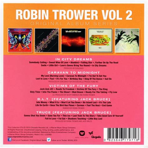 Urban Aspirines Robin Trower Original Album Series Volume 2