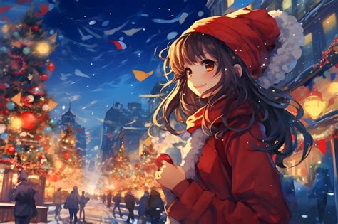 Premium Ai Image Christmas Anime