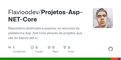 Github Flavioodevprojetos Asp Net Core Repositório Destinado A