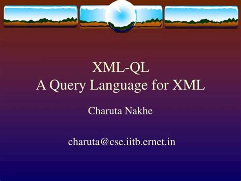 ppt xml ql a query language for xml powerpoint presentation free