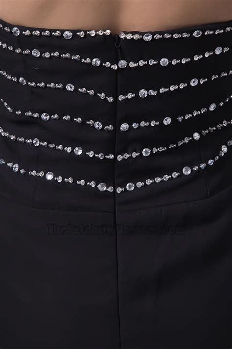 Black Strapless Beaded Evening Dress Formal Prom Gown Thecelebritydresses