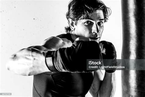 근육 Kickbox 전투기 권투 스포츠에 대한 스톡 사진 및 기타 이미지 권투 스포츠 흑백 25 29세 Istock