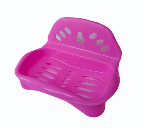 Rectangular Pink Wall Mounted Plastic Soap Dish Size 10x8inchlxw At