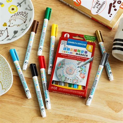 创意彩绘陶瓷笔陶瓷杯记号笔 DIY马克杯情侣水杯儿童卡通可爱杯子 虎窝淘