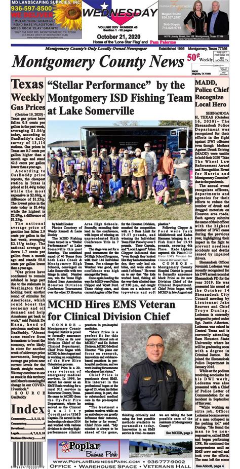 Montgomery County News October 21 2020 By Monte West Issuu