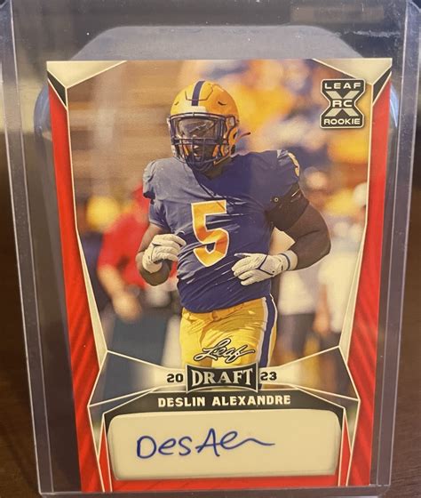 2023 Leaf Draft Red Deslin Alexandre Auto Ebay