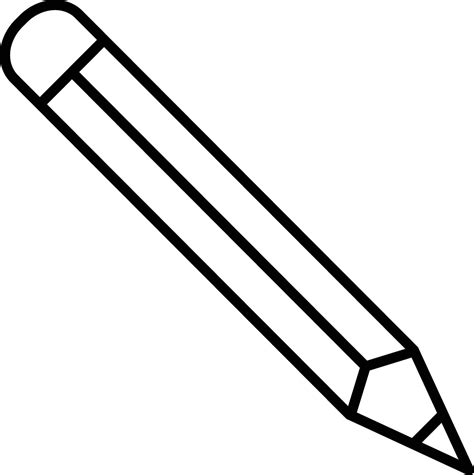 Pencil Outline Vector Illustration Icon 36233814 Vector Art At Vecteezy