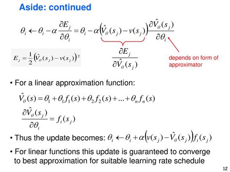 rl for large state spaces value function approximation ppt download