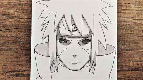 How To Draw Minato Namikaze With One Pencil Step By Step For Beginners