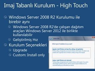 Windows Server 2012 Kurulum Seçenekleri Bare Metal Minimal Server