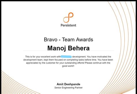 Manoj Kumar Behera On Linkedin Thank You Persistent Systems For The