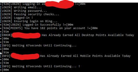 Uunexpected Errnosuchelementexception Typeerr · Issue 152 · Charlesbelmicrosoft Rewards