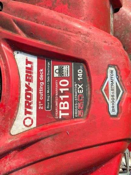 Troy Bilt Tb110 Push Mower Works Coastal Downsizing Llc