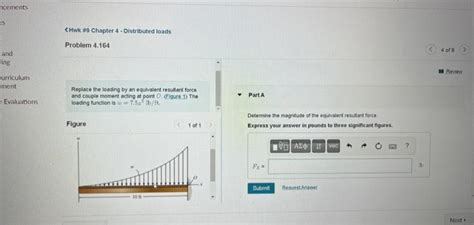 Solved Replace The Loading By An Equivalent Resultant Force Chegg