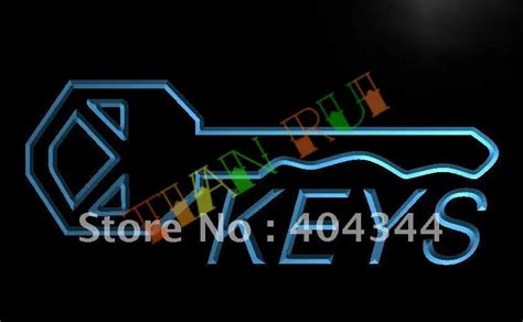 LB Keys Lock Key Display LED Neon Light Sign In Plaques Signs From Home Garden On