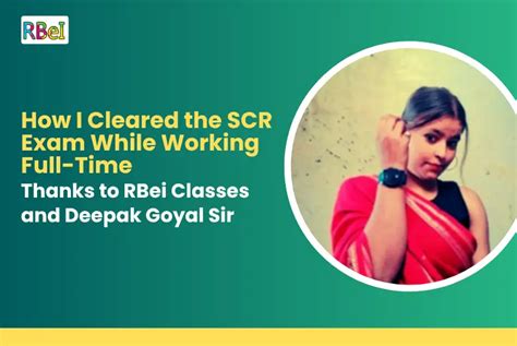 Cleared Scr Exam With Rbei Classes While At Sbi