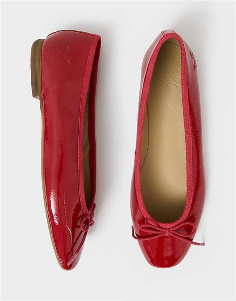 Womens Classic Ballet Pumps In Red From Crew Clothing Company
