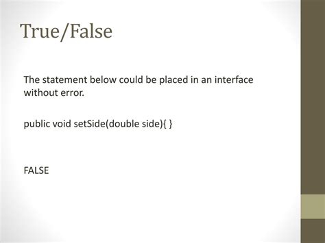 Interface Subclass And Abstract Class Review Ppt Download