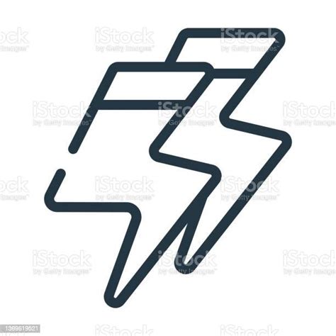 번개 플래시 얇은 선 아이콘 벼 락 사용자 인터페이스 개념 격리 된 개요 기호에서 에너지 선형 아이콘 웹 디자인 및 앱에 대한 벡터 그림 기호 요소입니다 0명에 대한 스톡
