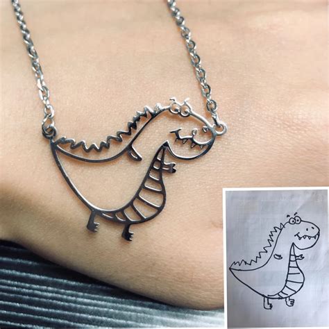 Рождественское персонализированное детское рисованное ожерелье детское художественное