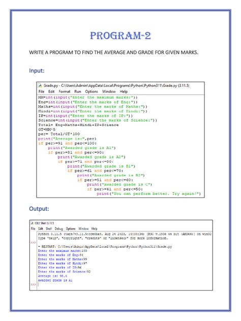 Pandas Program Pdf Computers