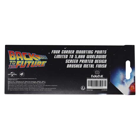 Back To The Future Delorean Schematic Fan Plate Ign Store