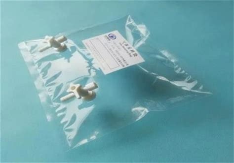 ®fep Gas Sampling Bag With Pc Side Opening Stopcock Dual Valve With