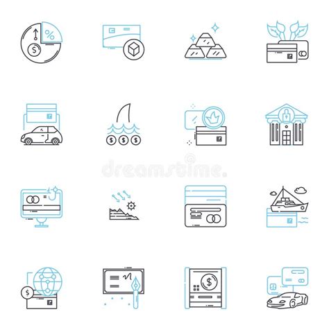 Mobile Bank Linear Icons Set Convenience Accessibility Security