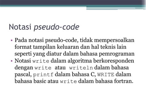 2 Struktur Dasar Algoritma Dan Notasi Algoritmik Pseudo Code Ppt