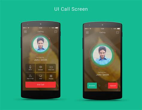 Ui Call Screen App On Behance