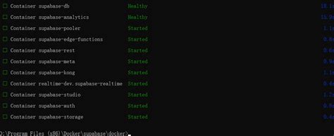 windows通过docker部署supabase启动报错：dependency failed to start container
