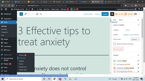 how to customize wordpress website step by step 50 shades of life