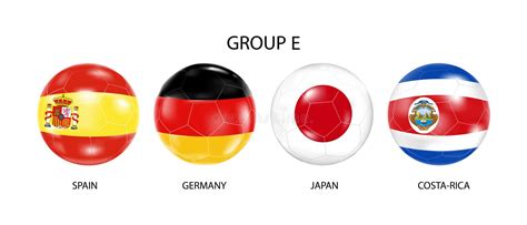 Voetbalballen Met Vlaggen Van Landen De Groep Van Het Voetbaltoernooi
