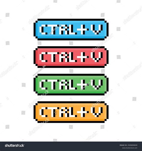 Ctrl C Ctrl V 8 Bit Stock Vector Royalty Free 2589899609 Shutterstock