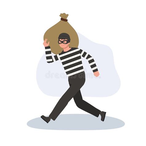 Burglar Robber Criminal Cartoon Scene Stock Illustrations 143 Burglar