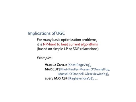 PPT Subexponential Algorithms For Unique Games And Related Problems PowerPoint Presentation