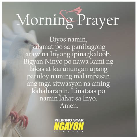 Panalangin Ngayong Umaga Pilipino Star Ngayon Digital