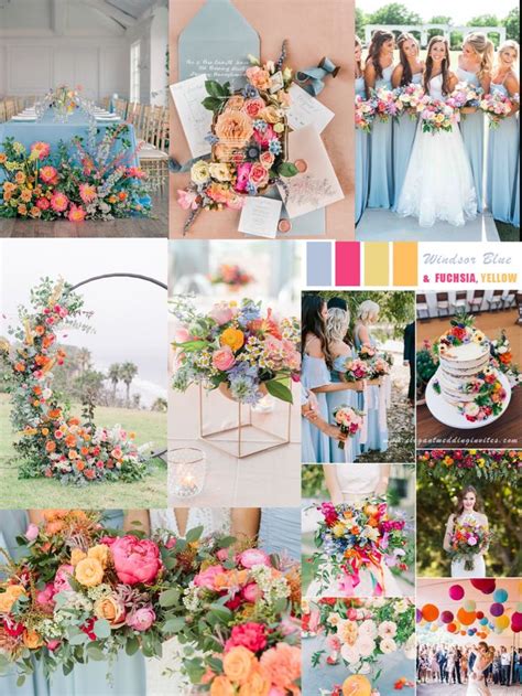 Mood Board Wedding Theme Colors Bright Wedding Colors Wildflower