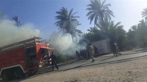بالصور حريق هائل قرب مدخل بغداد الجنوبي
