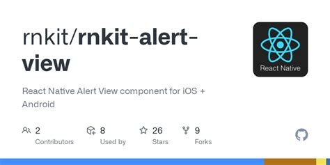 GitHub Rnkit Rnkit Alert View React Native Alert View Component For IOS Android
