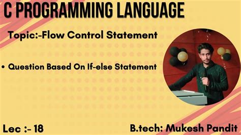 Lec 18 Question Based On If Else Statementc Programming Languagegatecomputer Science