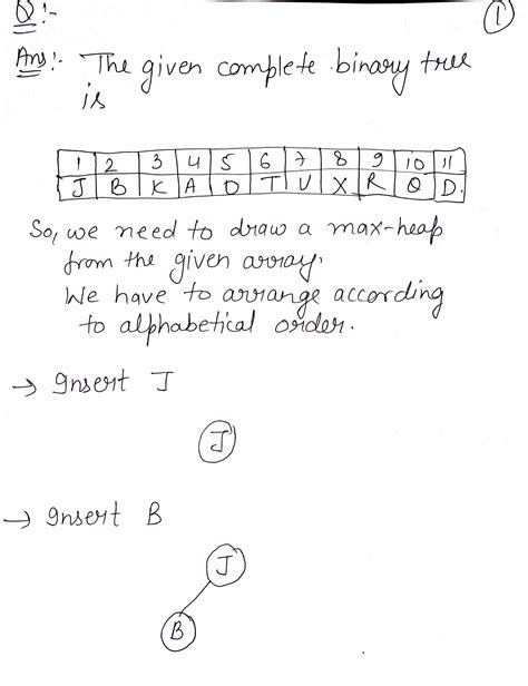 Solved For The Given Complete Binary Tree Given In An Array