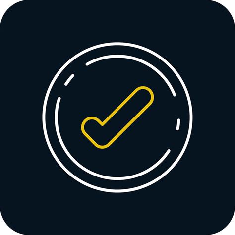 Accept Line Yellow White Icon Vector Art At Vecteezy