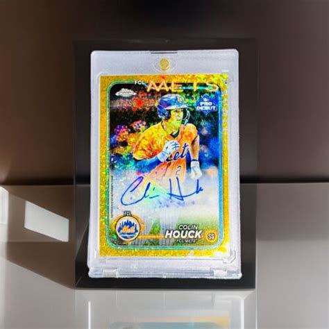 50 Colin Houck Gold Mini Diamond Chrome Auto 2024 Topps Pro Debut PDC