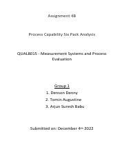 Process Capability Analysis In Manufacturing A Study Of Course Hero
