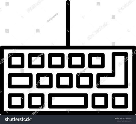 Keyboard Outline Vector Icon Design Stock Vector Royalty Free