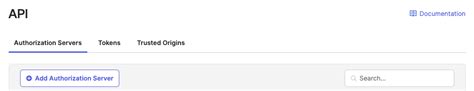 custom authorization server tab is missing from the api menu