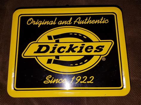 Dickies Girl Lunch Box Original Authentic Tin Metal Lunchbox Black Yellow 1883982202
