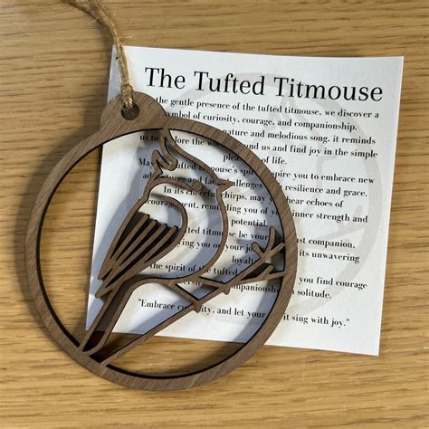 Digital Tufted Titmouse Ornament And Inspirational Card Files Pdf Svg