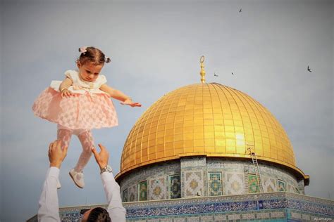 Palestinian Muslims Celebrate After Perform The Morning Eid Al Fitr